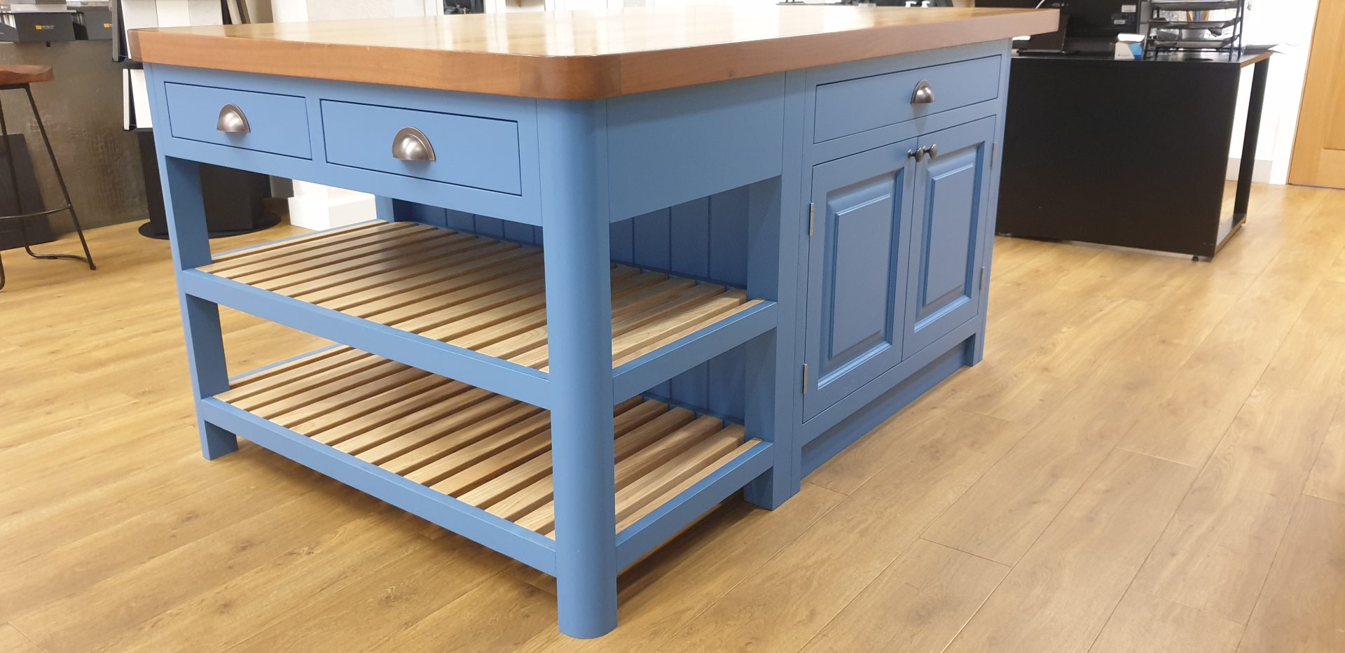 Ex Display Hand Painted Blue Inframe Shaker Island - The Used Kitchen ...
