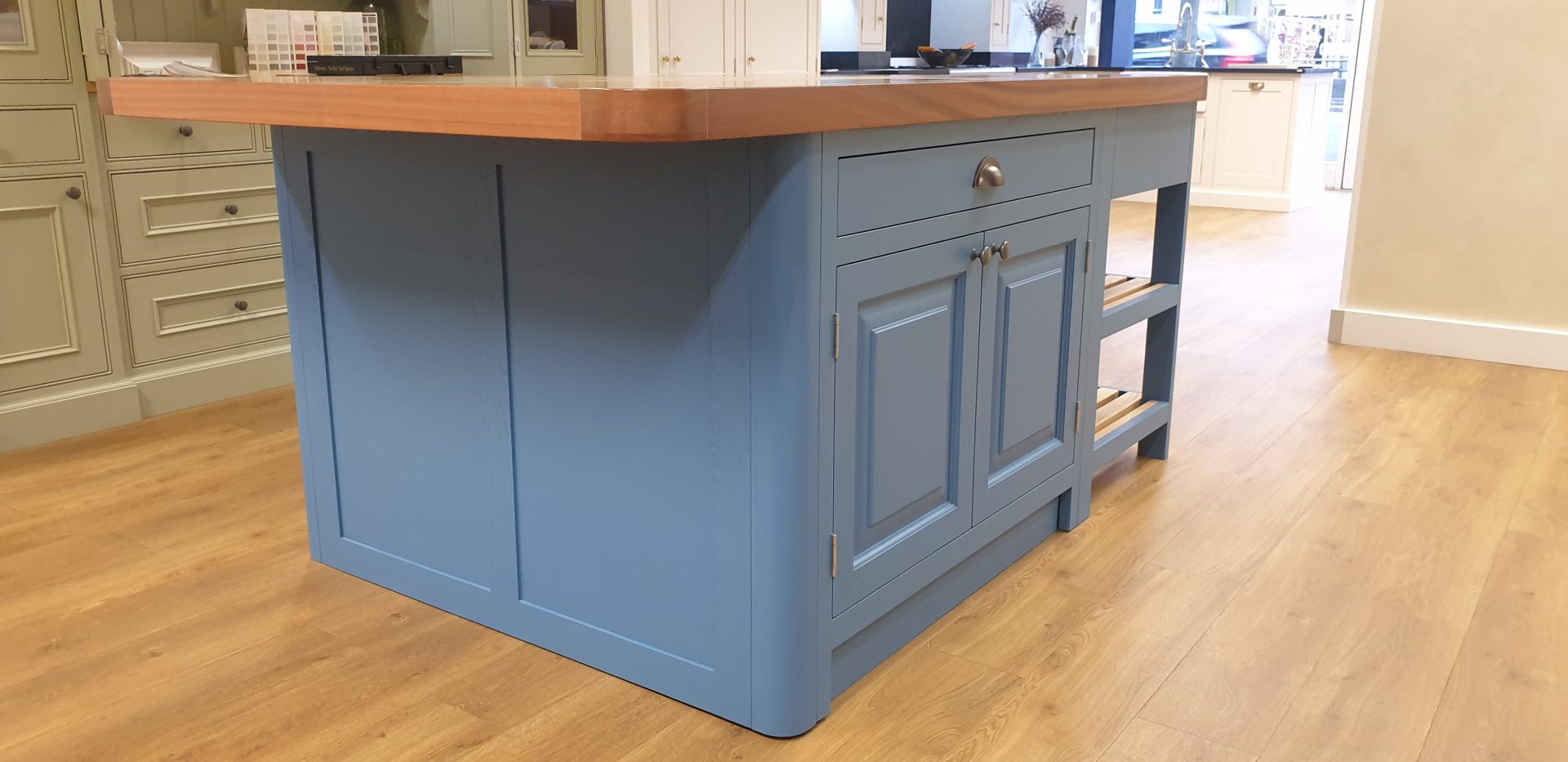Ex Display Hand Painted Blue Inframe Shaker Island - The Used Kitchen ...
