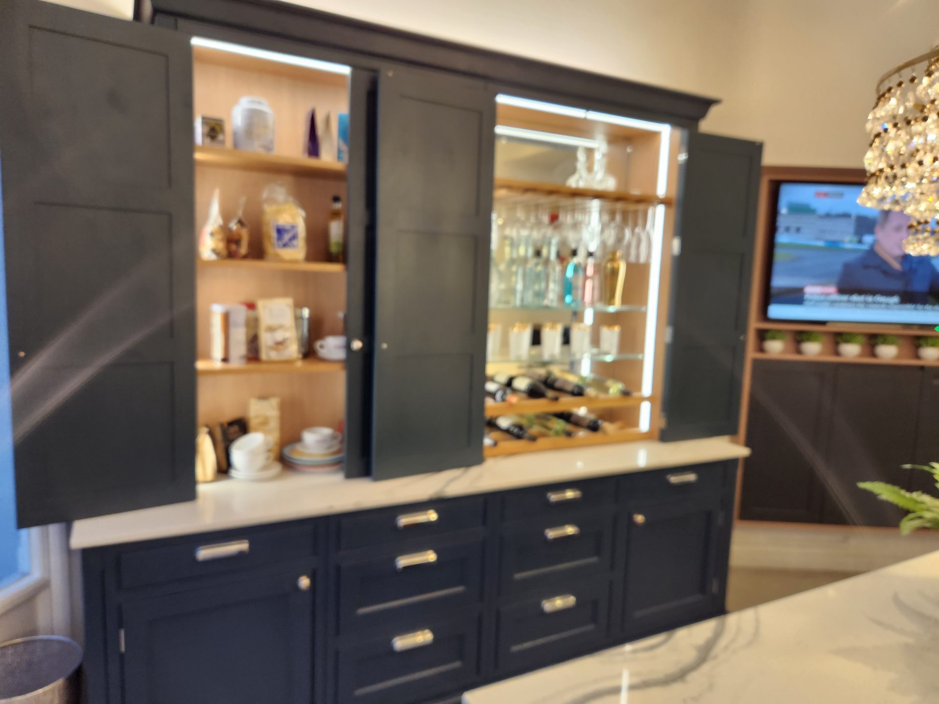 Ex Display Large Bespoke Inframe Painted Kitchen with Island, Pantry ...