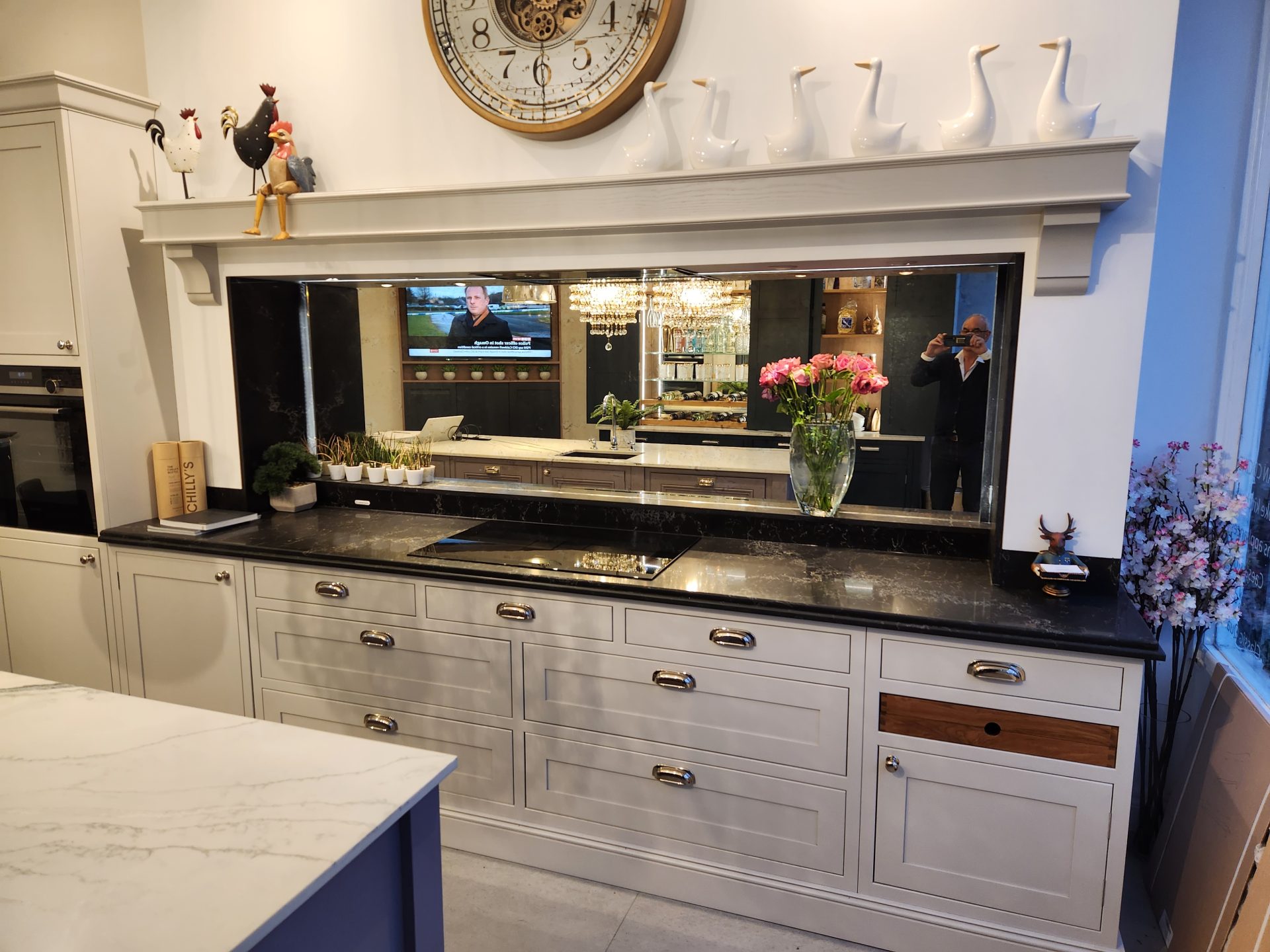 Ex Display Large Bespoke Inframe Painted Kitchen with Island, Pantry ...