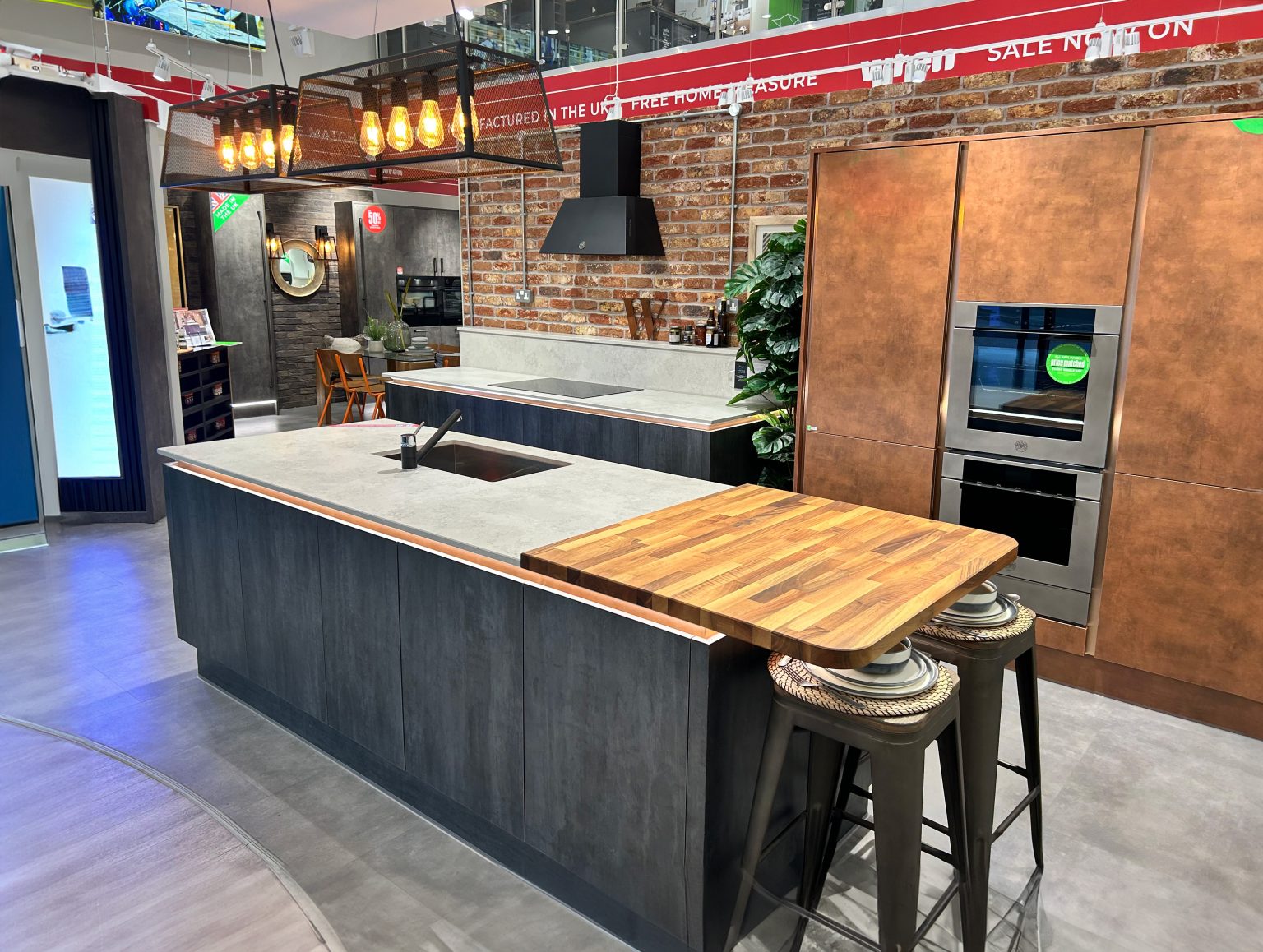 Ex Display Wren Kitchen with Island and Worktops - The Used Kitchen Company