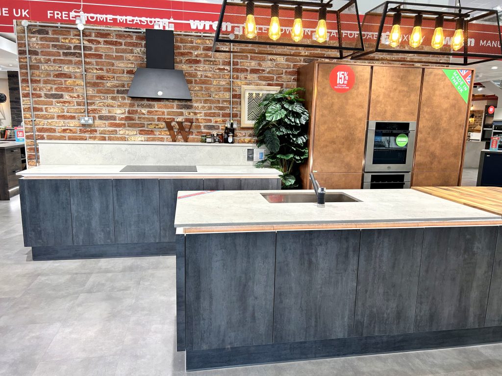 Ex Display Wren Kitchen with Island and Worktops - The Used Kitchen Company