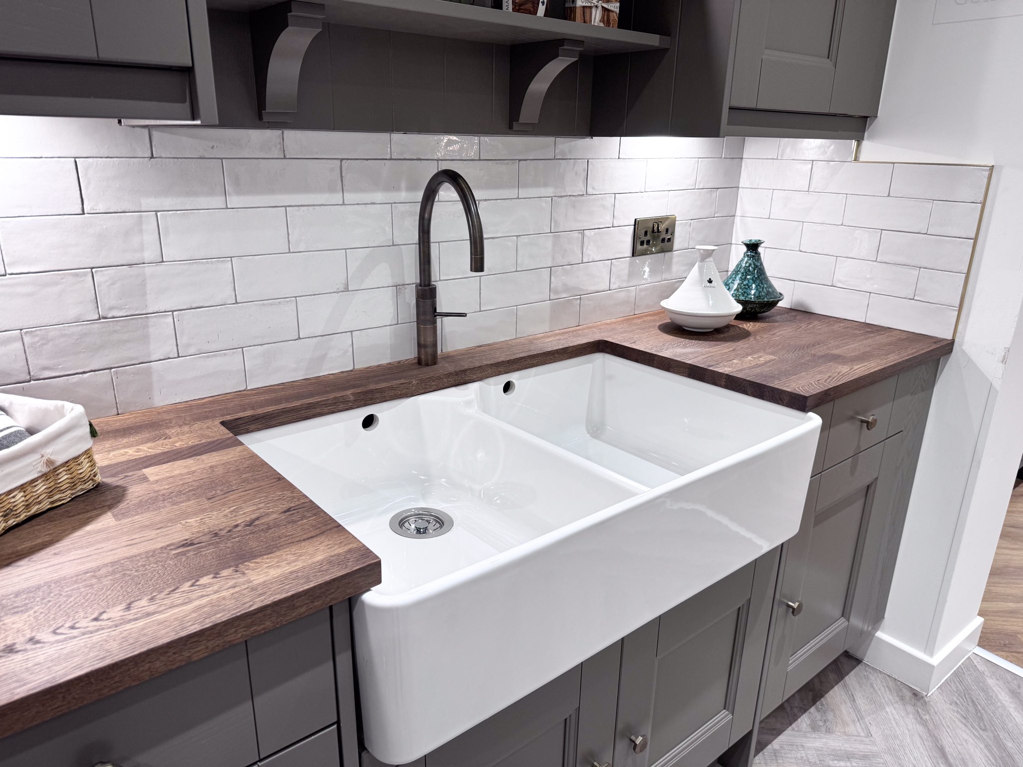 Ex Display Laura Ashley Boot Room with Spekva Wooden Worktops - The ...
