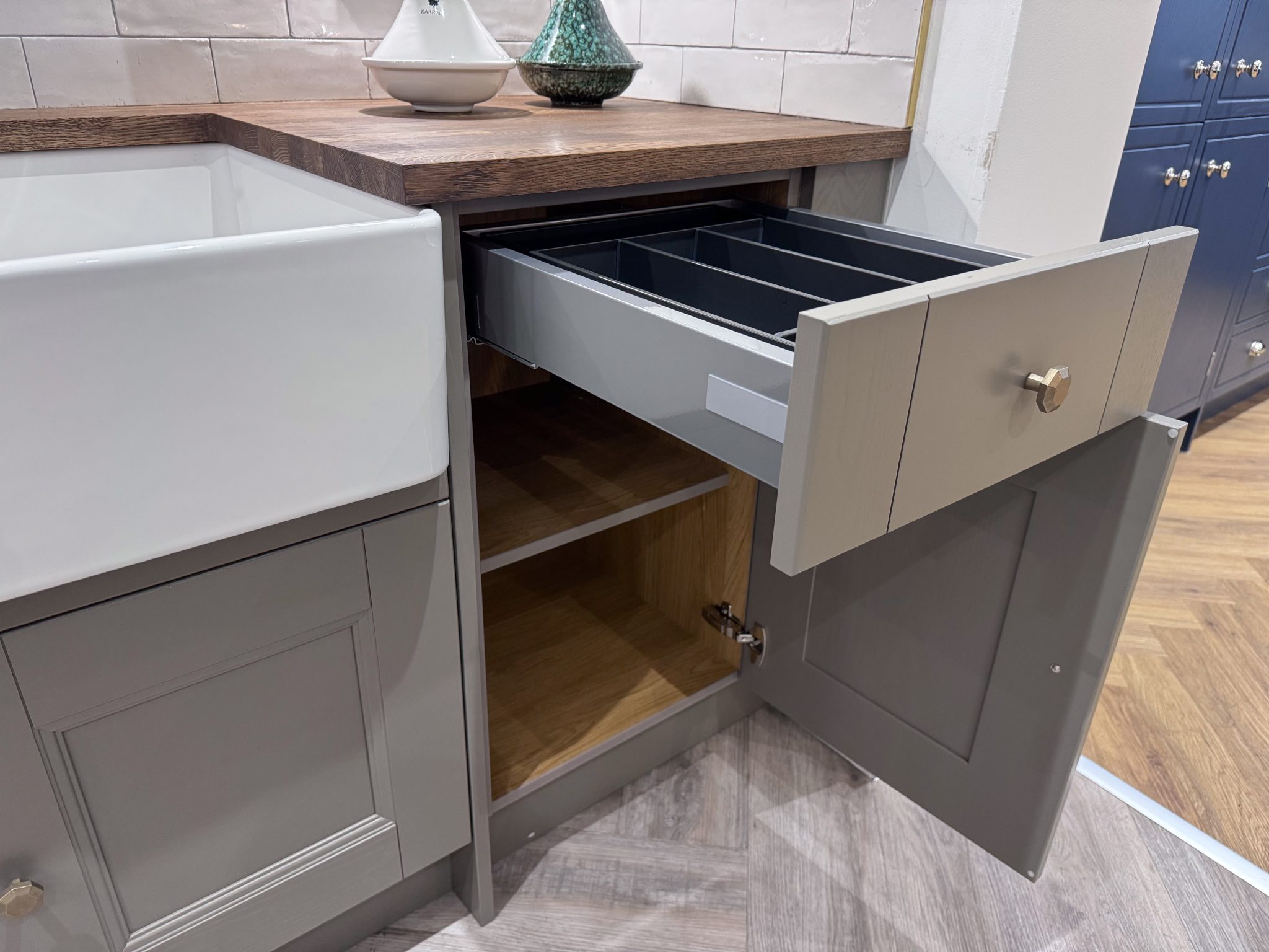 Ex Display Laura Ashley Boot Room with Spekva Wooden Worktops - The ...