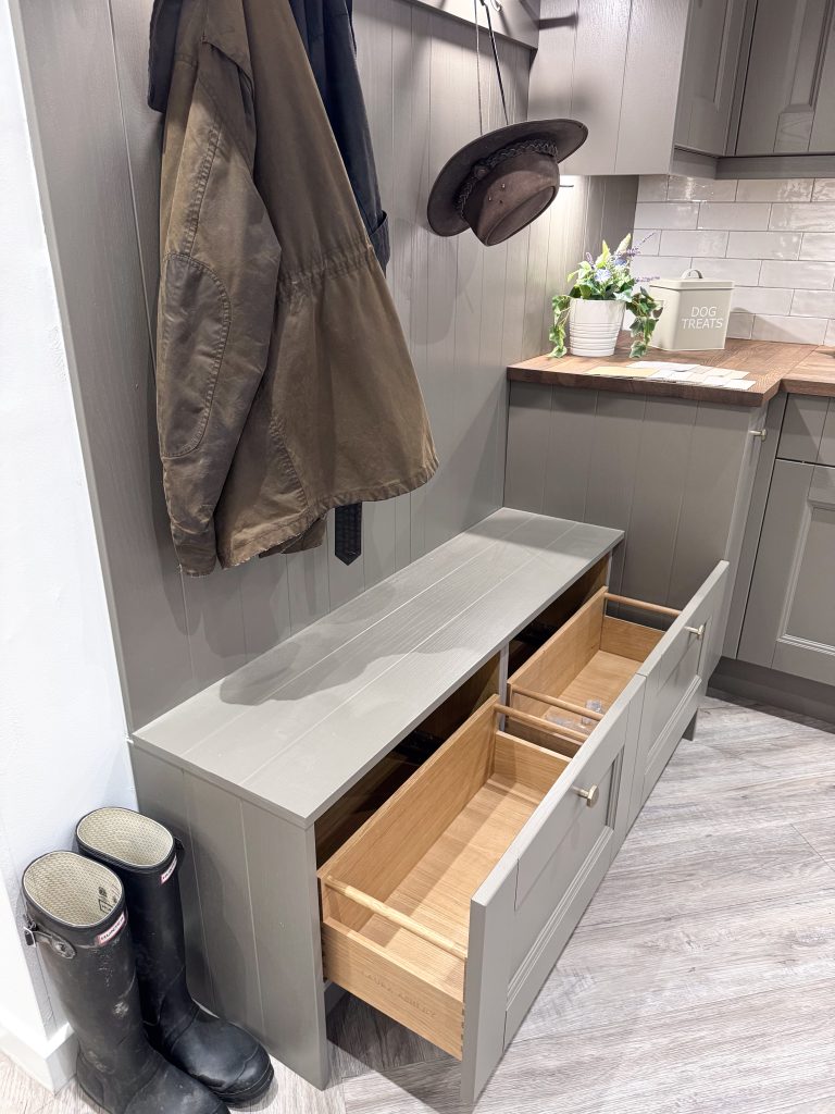 Ex Display Laura Ashley Boot Room with Spekva Wooden Worktops - The ...