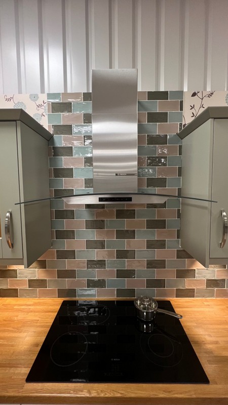 Ex Display Symphony Rockfort Ivory & Cranbrook Sage Kitchen With Solid ...