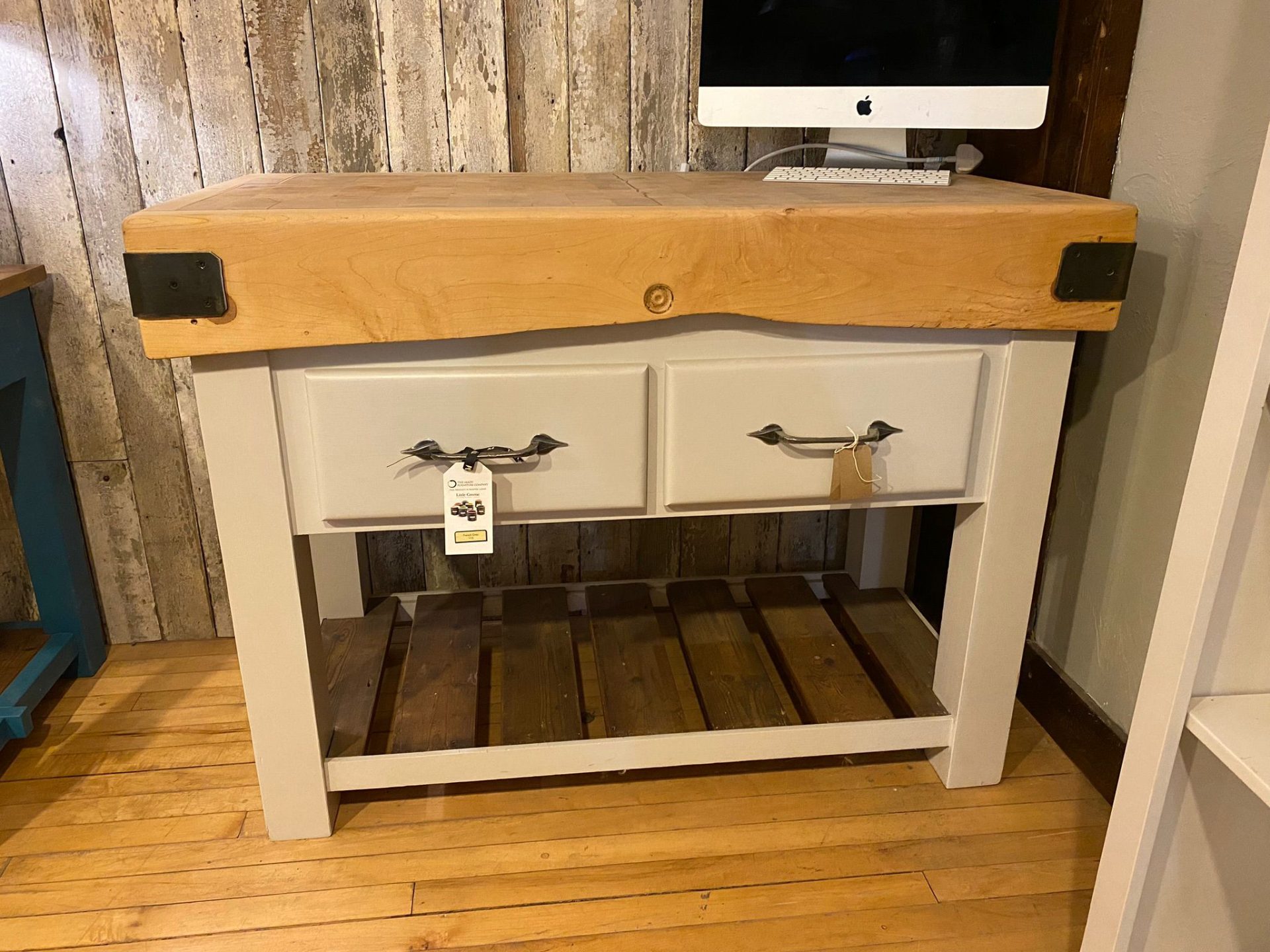 Ex Display Bespoke Painted Butchers Block - The Used Kitchen Company