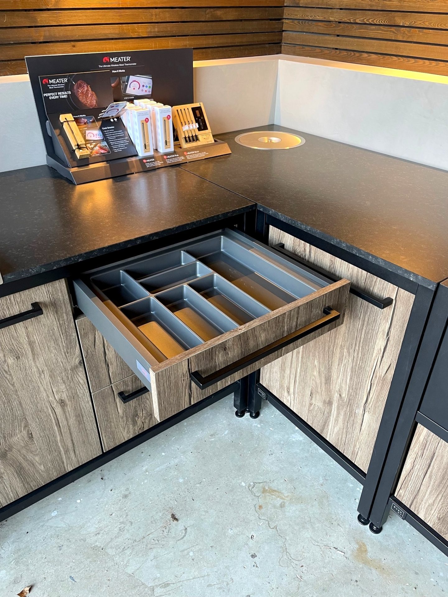 Ex Display Burnout Outdoor Kitchen with Napoleon Grill, Komado Grill ...