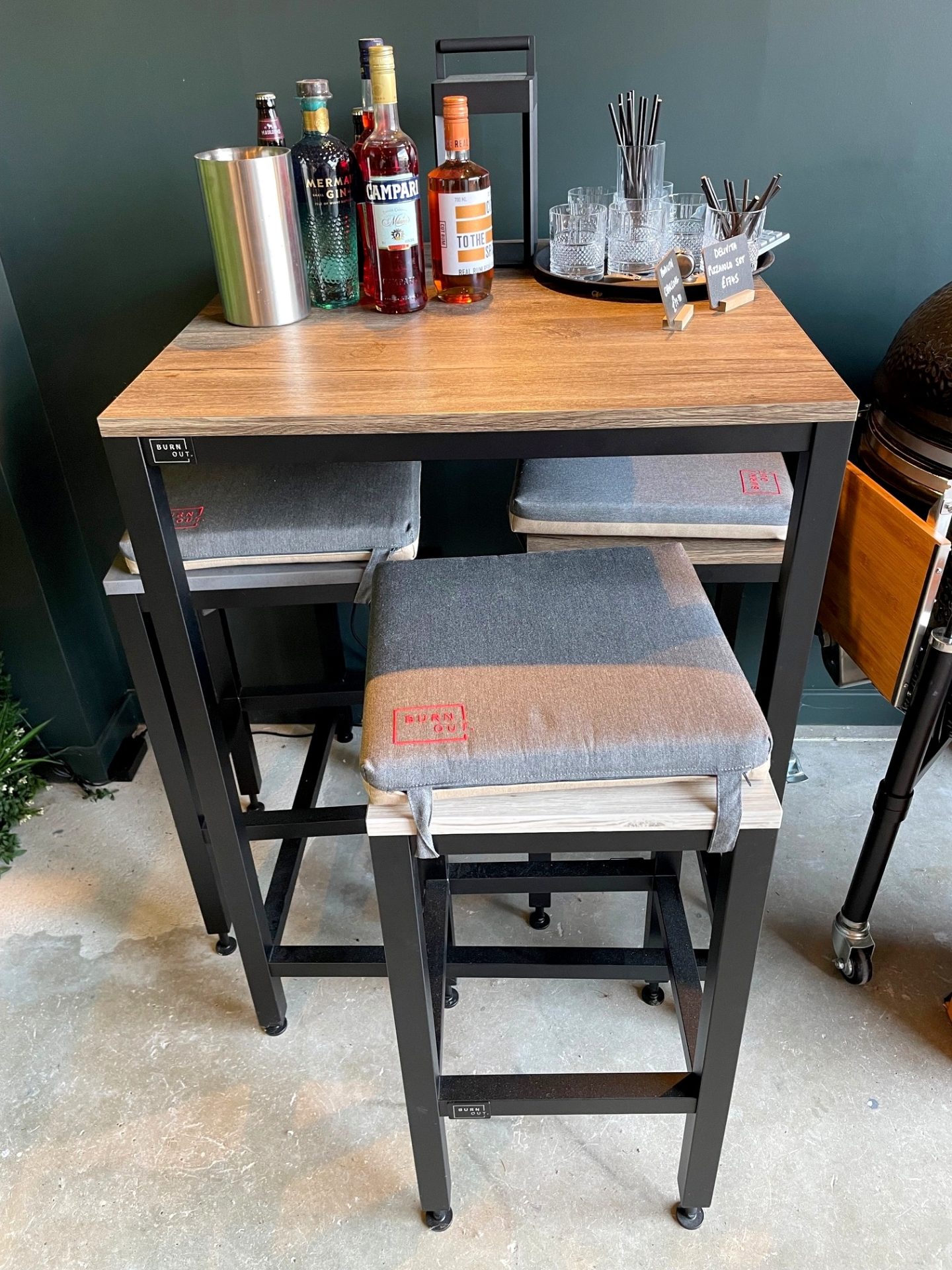 Ex Display Burnout Outdoor Kitchen with Napoleon Grill, Komado Grill ...