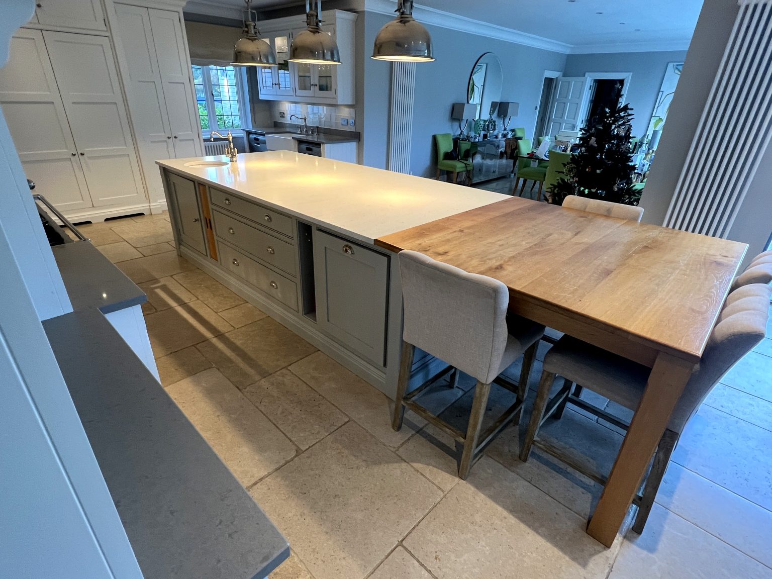 Large Tom Howley Kitchen With Island, Worktops and Appliances - Used ...