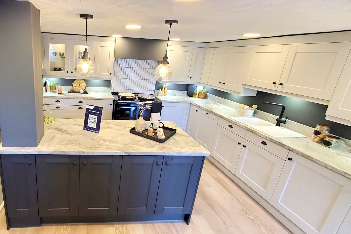 Ex Display Kitchen Stori Belsay Kitchen with Island and Laminate ...