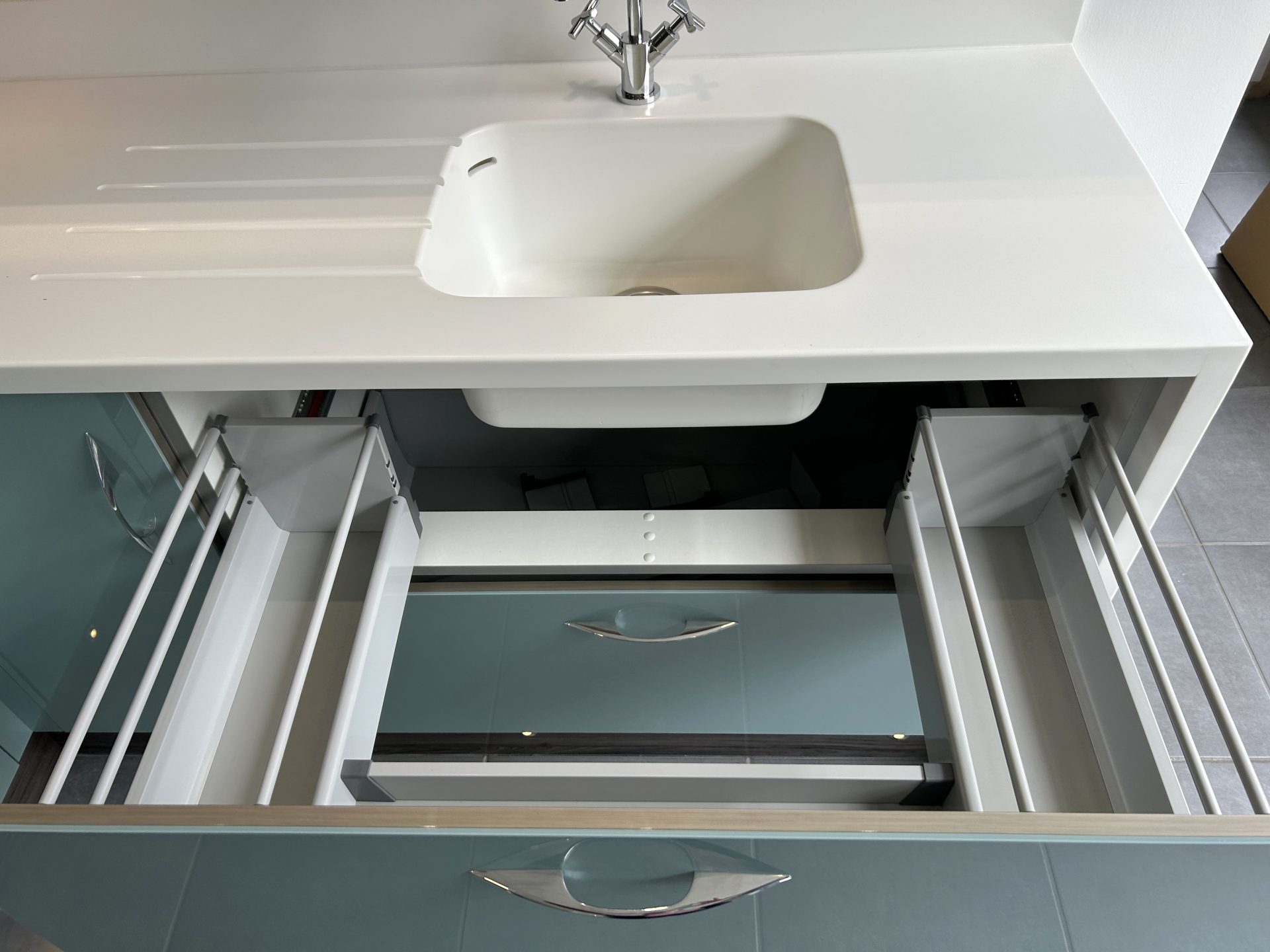 The Used Kitchen Company } Ex Display Magnet Blue Kitchen