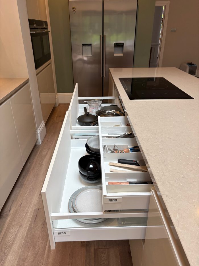 Alno Kitchen With Island, Quartz Worktops and Some Appliances - Used ...