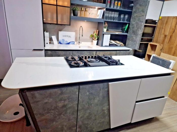 Ex-Display High End German Kitchen With Island and Silestone Worktop ...