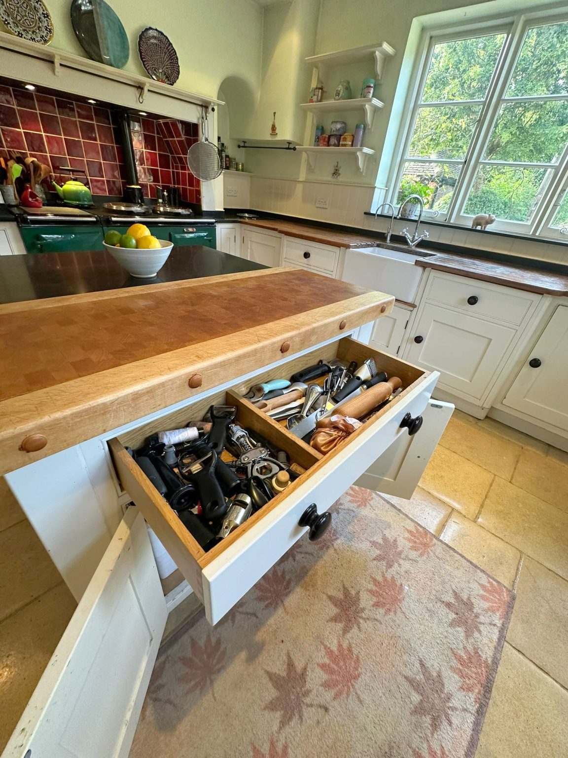 Painted Martin Moore Kitchen With Island, Worktops and Appliances ...