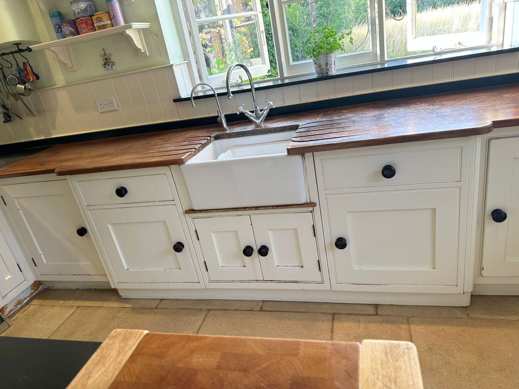 Painted Martin Moore Kitchen With Island, Worktops and Appliances ...