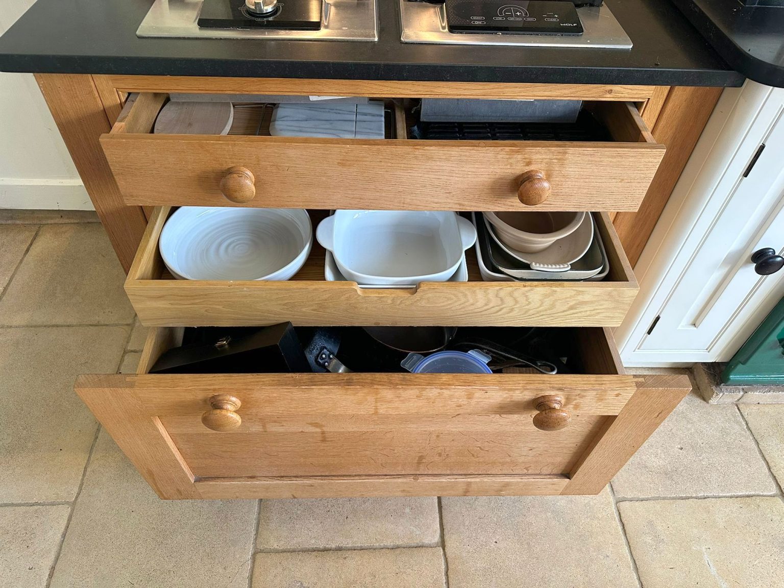 Painted Martin Moore Kitchen With Island, Worktops and Appliances ...