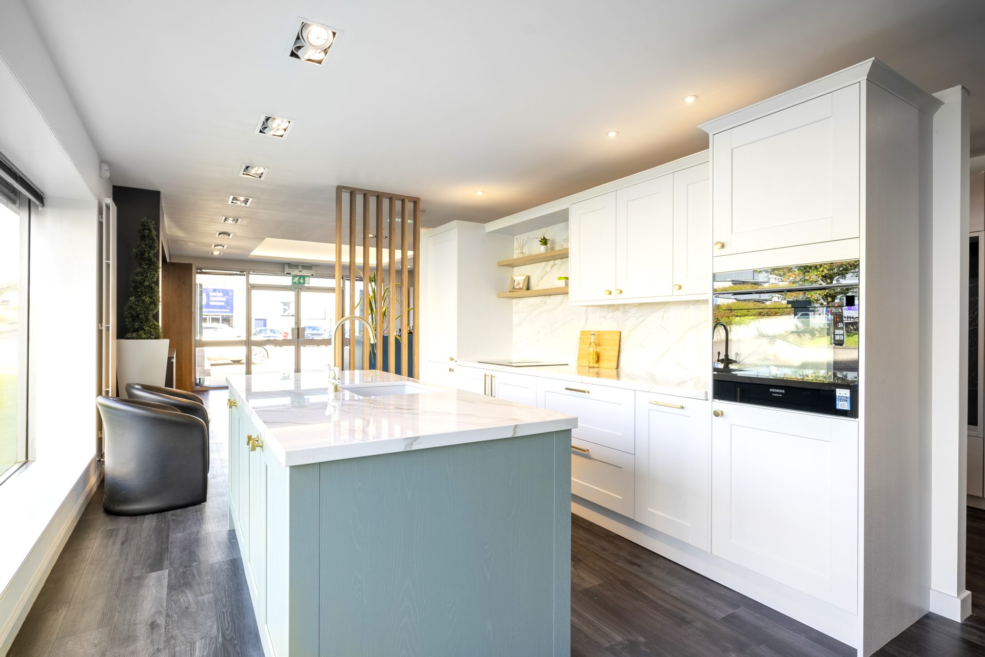 Ex Display Bespoke Painted Kitchen with Dekton Lucid Worktops and and ...
