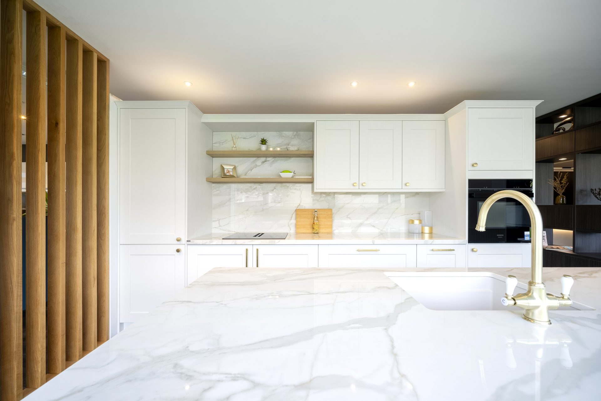 Ex Display Bespoke Painted Kitchen with Dekton Lucid Worktops and and ...