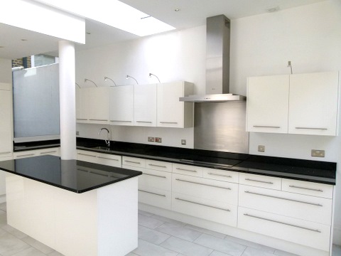 Approx 4yrs Old White Magnet Kitchen, Worktops, Island and Appliances