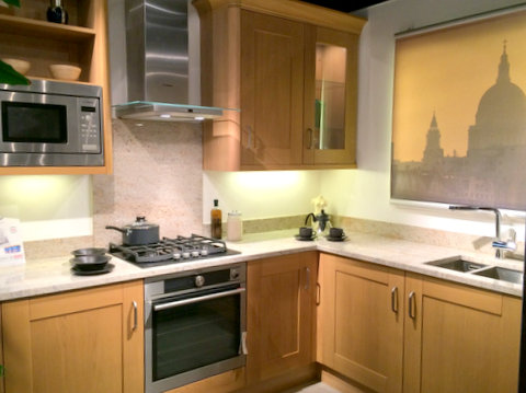 Ex-display Sheraton Lissa Oak Solid Wood Shaker Kitchen, Granite ...