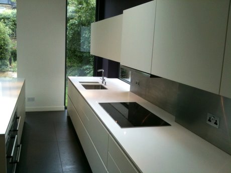 Approx 1yr old White Hacker Kitchen with Silestone Worktops and Miele ...