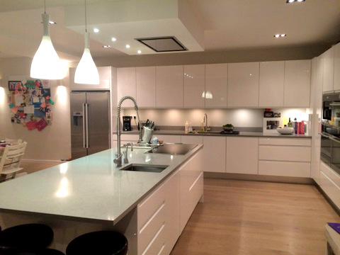 Approx 1yr old Handless Kitchen, Island, Worktops and Miele Appliances