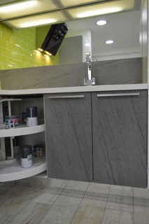 Ex-Display Impuls Grey Stone and White Gloss Lacquer Kitchen, Worktops ...