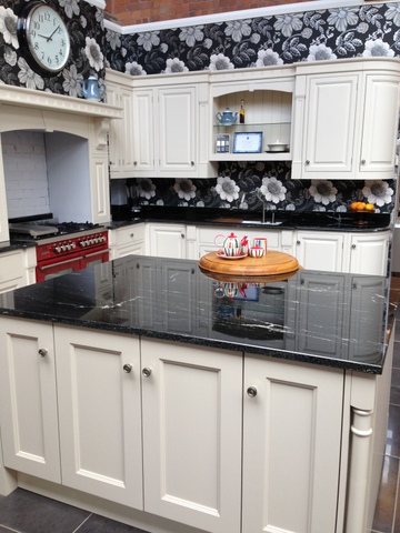 Ex-display Hand Painted In-Frame Prentice Kitchen, Island and Granite ...