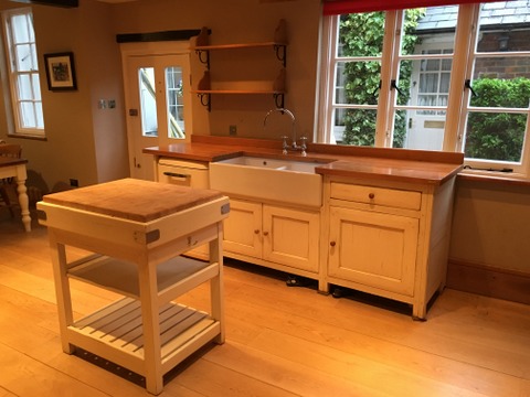 Approx 4yr Old Fired Earth Kitchen with Worktops and Appliances