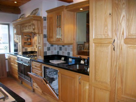 Ex Display Hand Crafted Solid Ash Kitchen With Granite Worktops