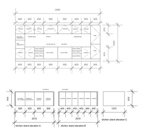 Approx 9 Yr Old Snaidero Metallic Kitchen with Island and Appliances
