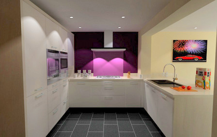 Brand New Alno Wellmann Magnolia White Kitchen with Worktops