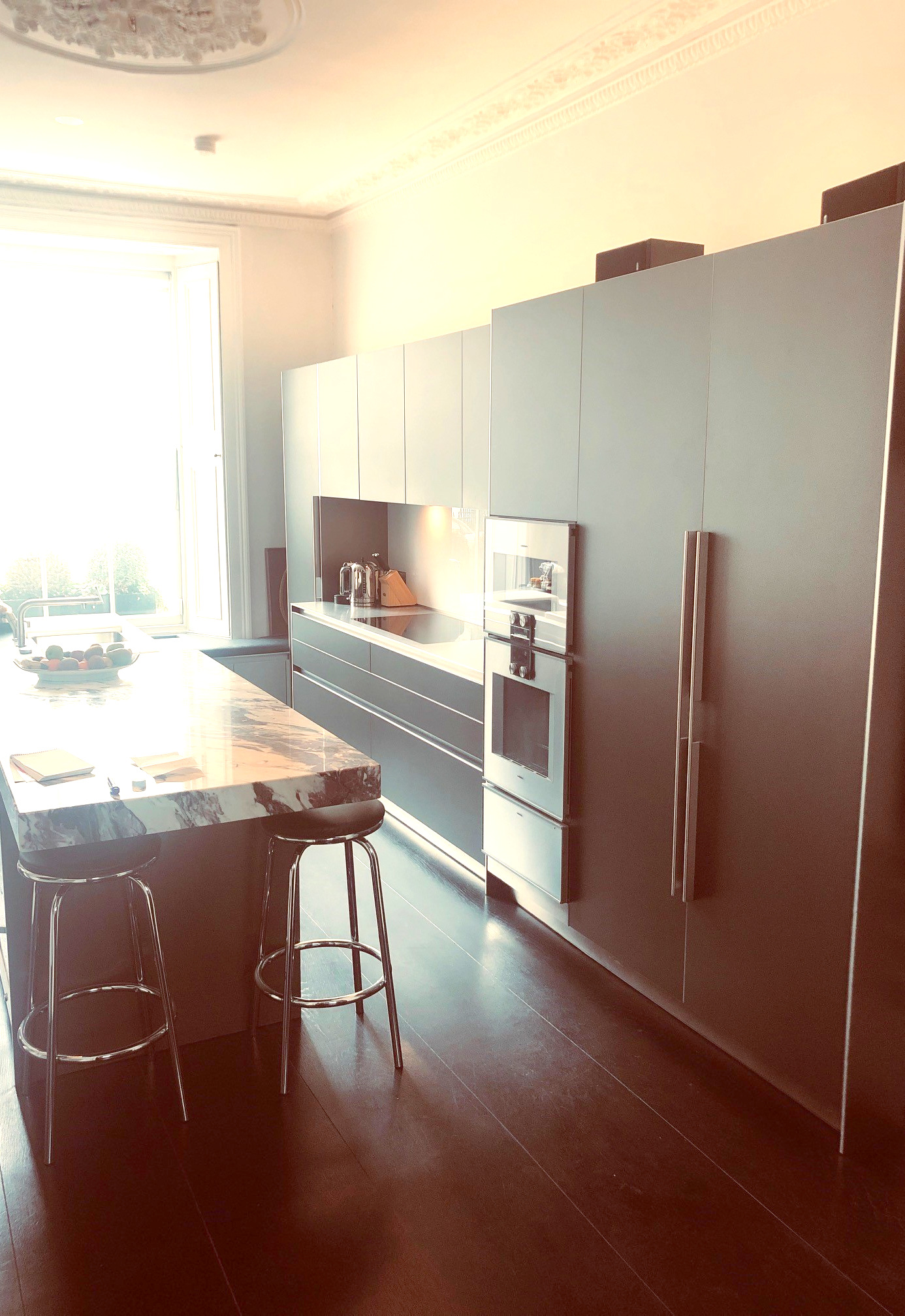 Bulthaup Kitchen, with Island, Stainless Steel Worktops and Marble ...