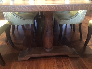 Used Solid Oak Dining Table and 12 Bespoke Upholstered Chairs - The ...