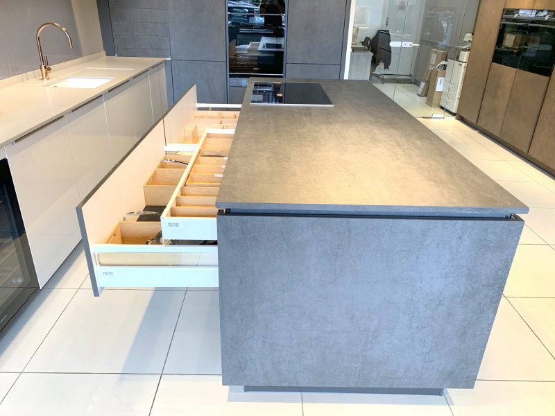 Ex Display Alno Kitchen With Island, Stone Worktops and Miele ...