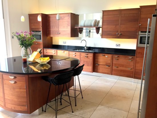 Large Walnut and Silver Smallbone Kitchen, Island, Granite Worktops and ...