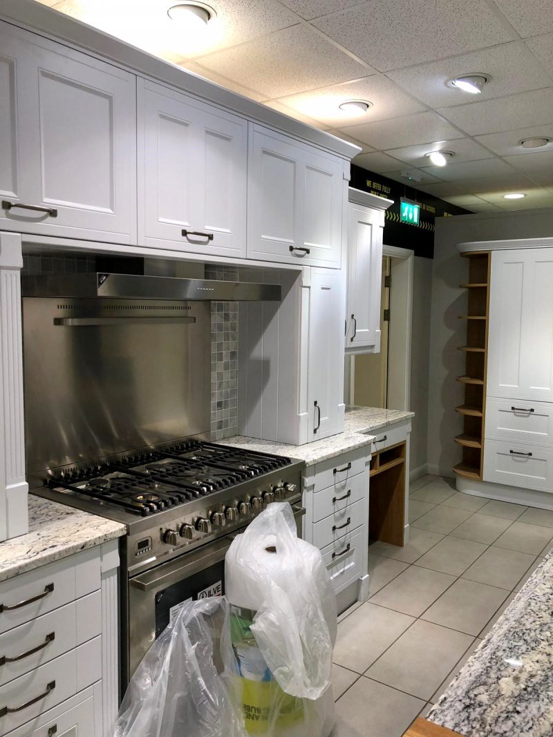 Ex Display Wren Painted Kitchen With Island | The Used Kitchen Company