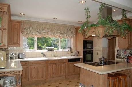 Approx 12yrs Old Pine Harrods Kitchen With Breakfast Bar And Corian ...