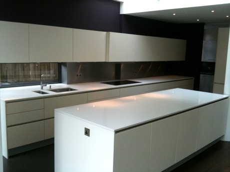 Approx 1yr old White Hacker Kitchen with Silestone Worktops and Miele ...